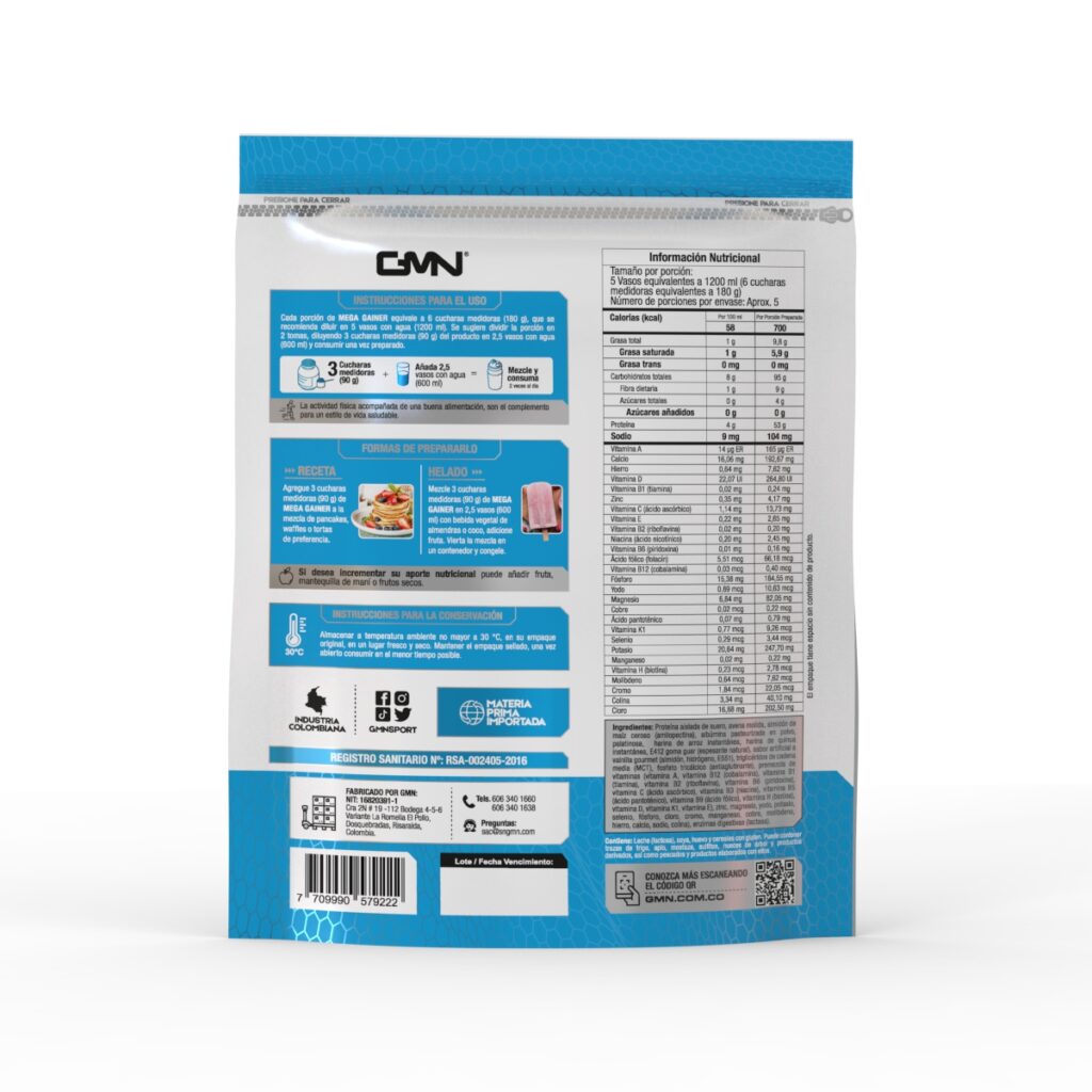 Proteína Mega Gainer x 2 lb – Fondo Shop